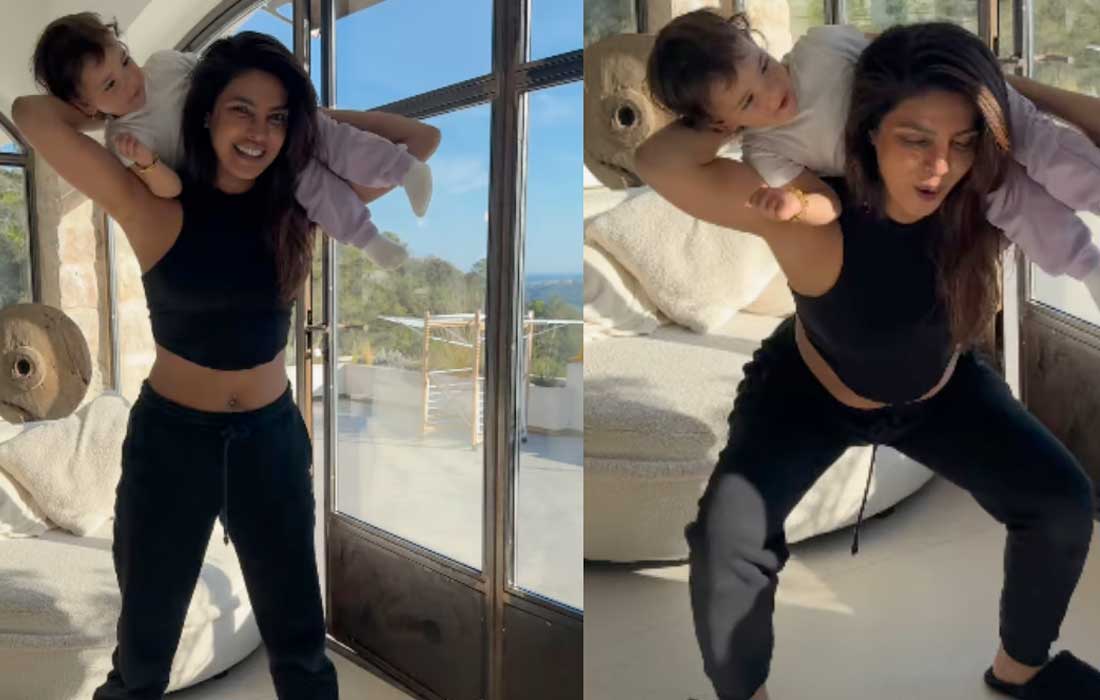 Priyanka Chopra does squats with Malti, shares BTS