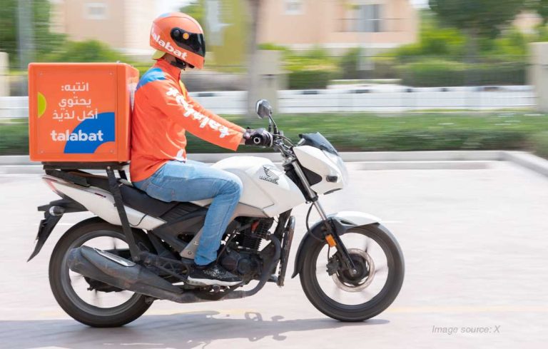 Abu Dhabi offers shaded rest areas for motorcycle delivery drivers