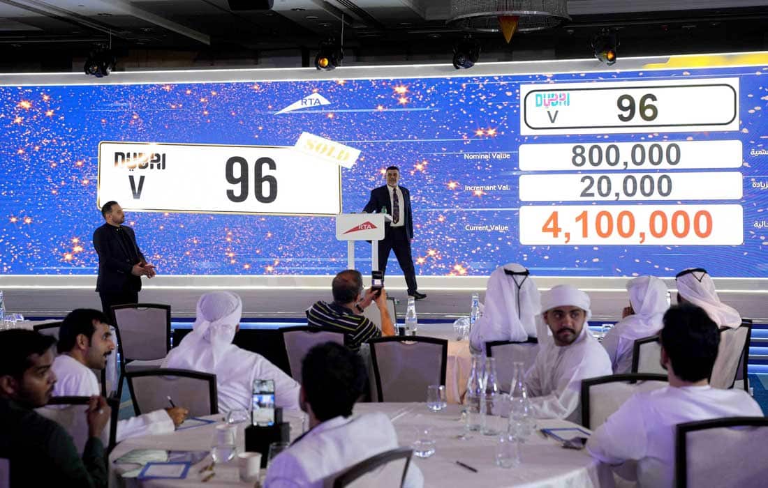 Premium plates fetch AED69.137 million at RTA auction
