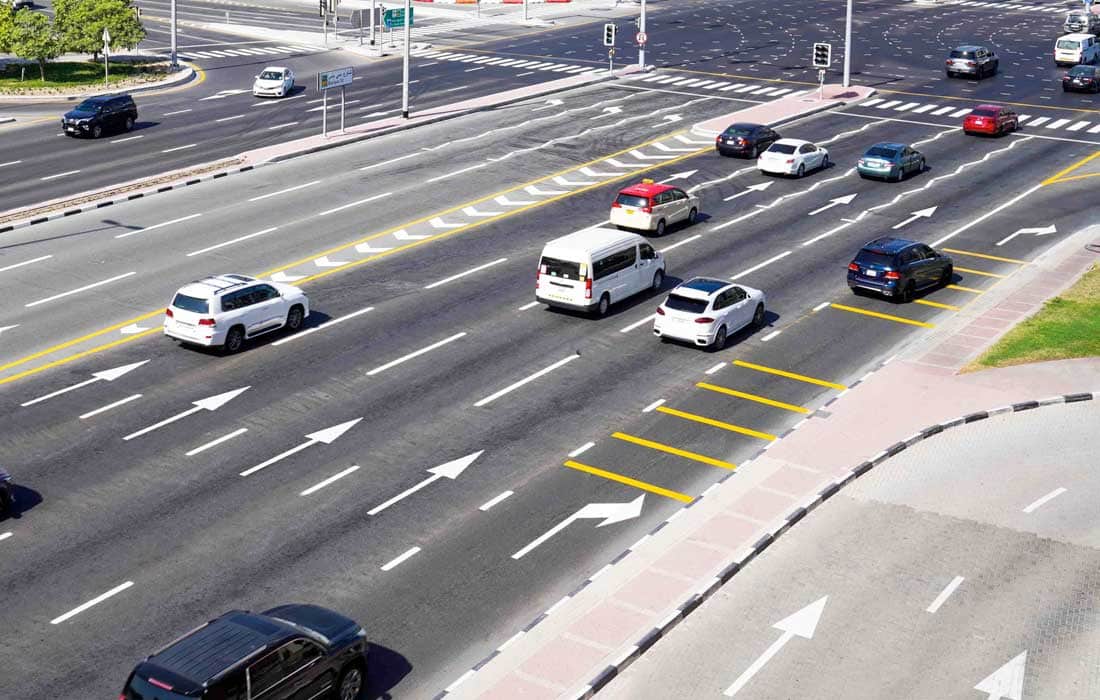 RTA upgrades road markings in 25 key areas across Dubai
