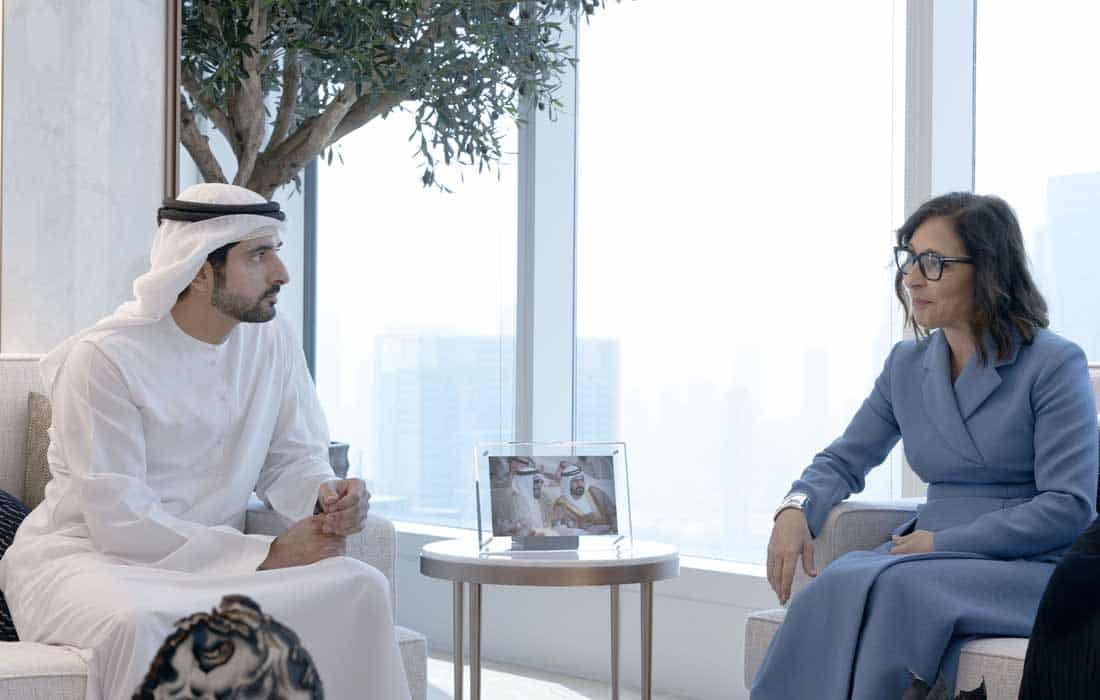 Sheikh Hamdan bin Mohammed meets with CEO of X Corp