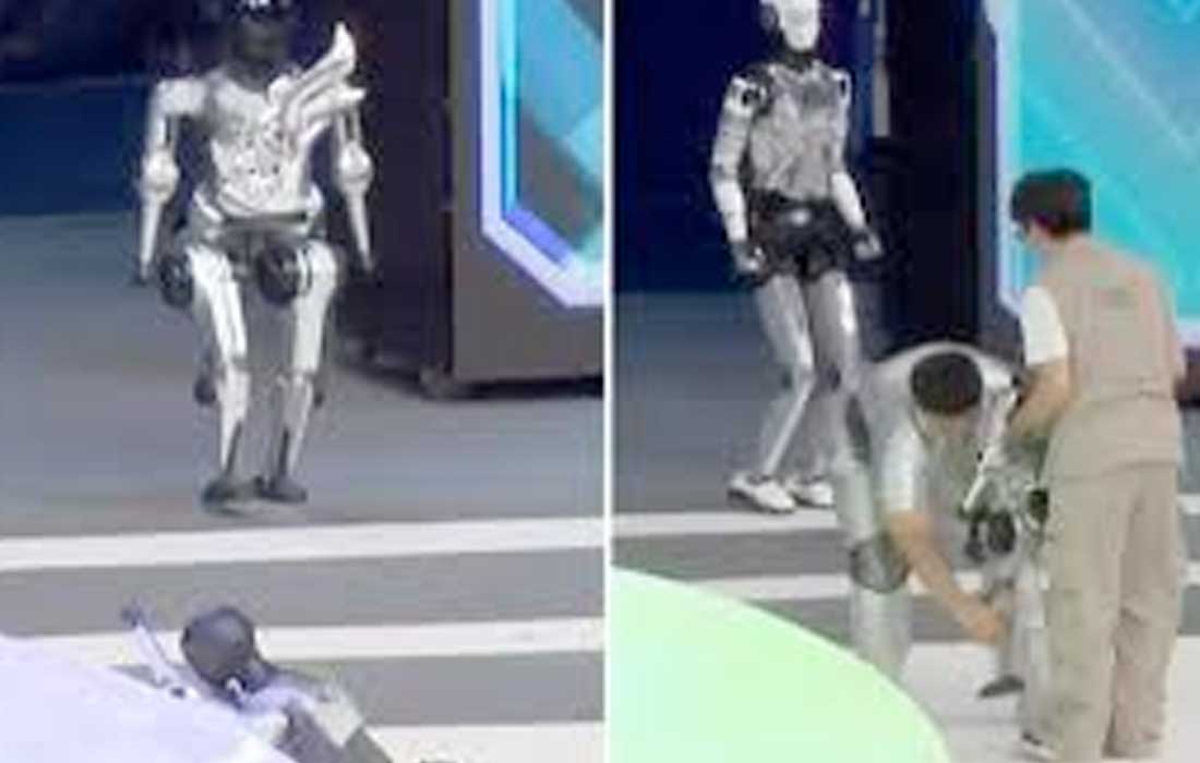 Russian humanoid robot fails at stage debut